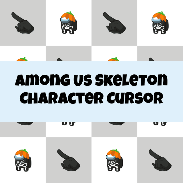 Custom Cursor Among Us Skeleton Character For Chrome - Cursor Pack ...